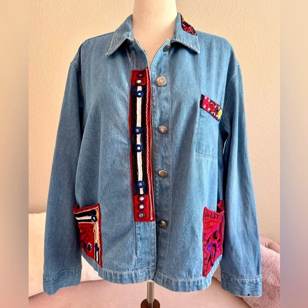 Chico's | Jackets & Coats | Chicos Vintage 98s Mexican Southwestern ...